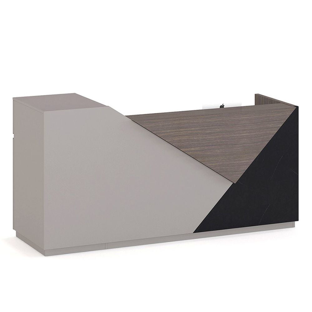 Neo Front Office Reception Table Wooden Reception Desk With Drawers, B ...