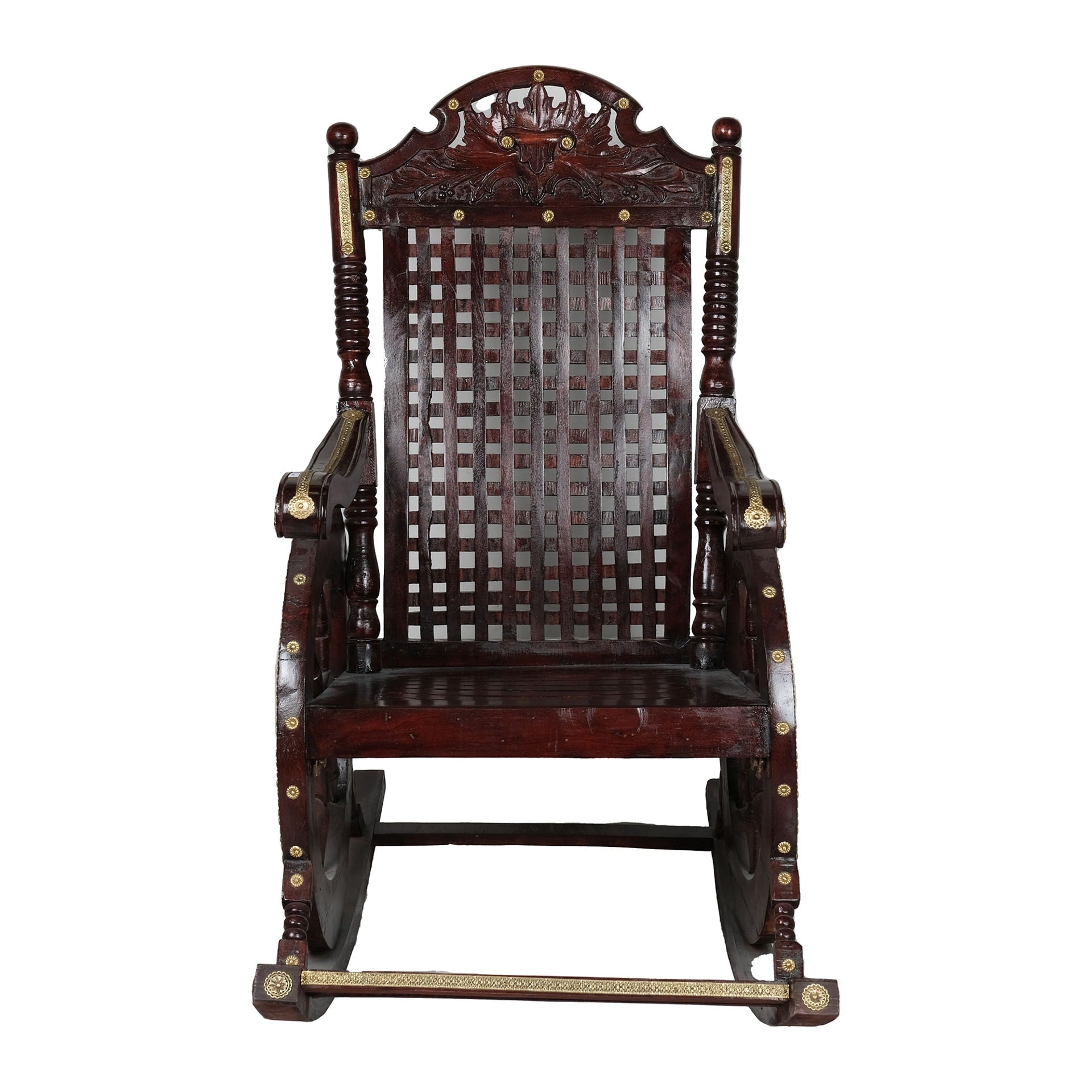 Al Rakan Wooden Handcraft Rocking Chair, Gold Brown– COOLBABY
