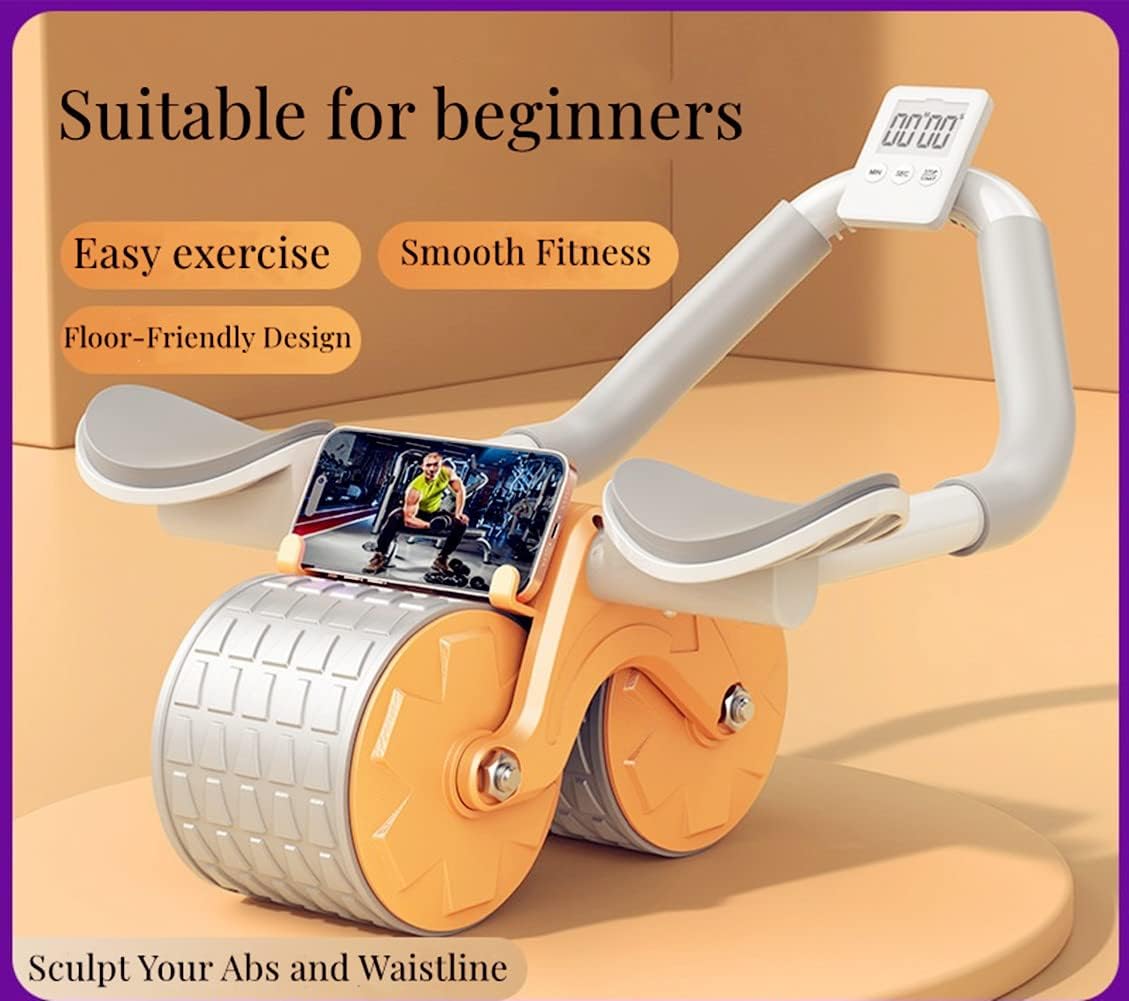 DSSP30 Ab Roller Wheel with Built-in Timer – Dual Wheel Abdominal Exer ...