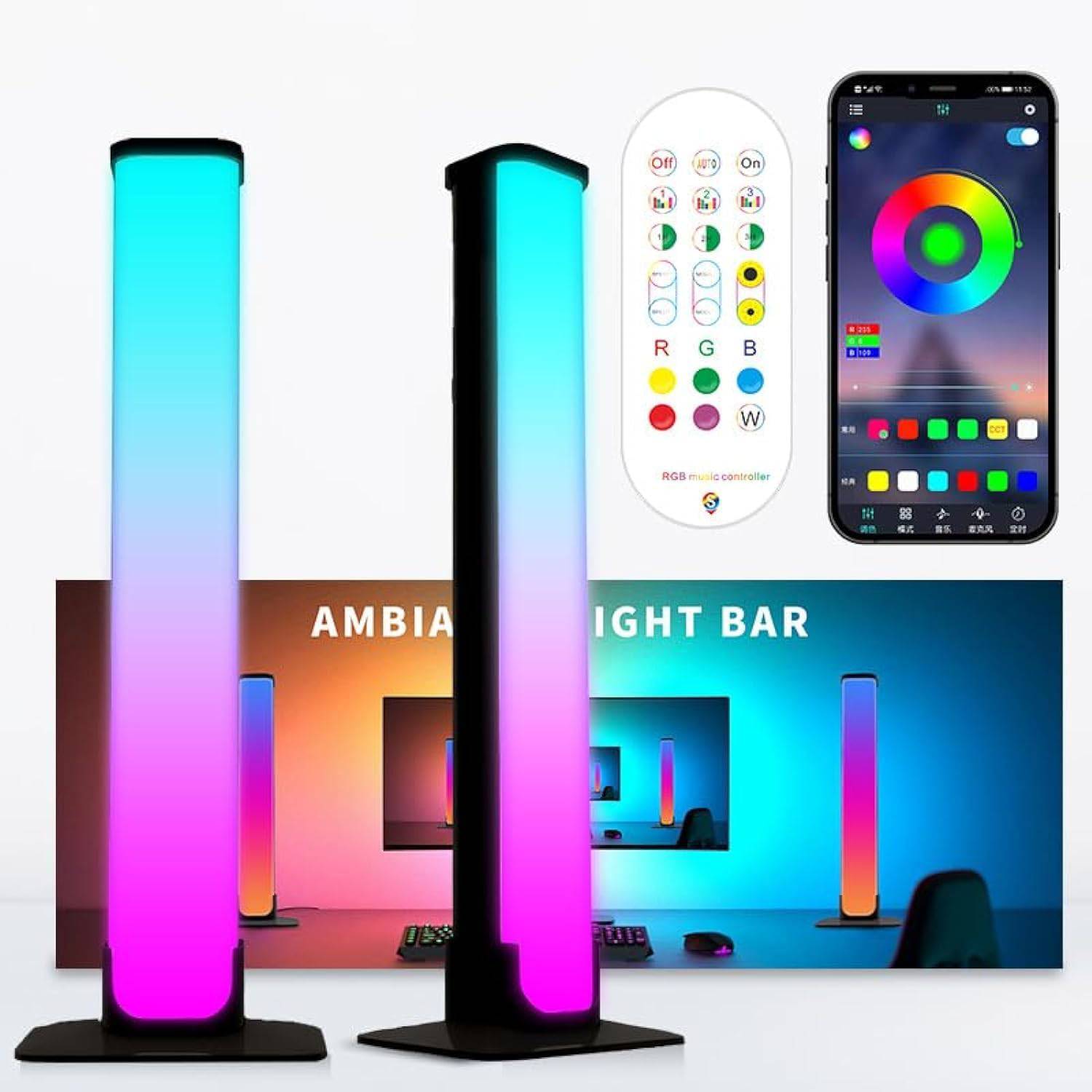 COOLBABY Smart LED Light Bar, RGB LED TV Backlight Lights, Pack of 2