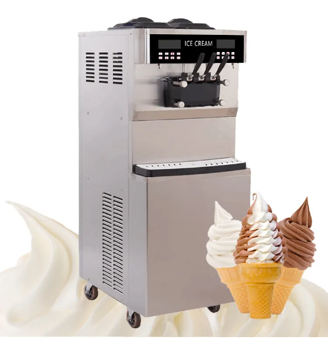 Full standing ice cream machine Stainless steel, with air pump ,Capaci ...