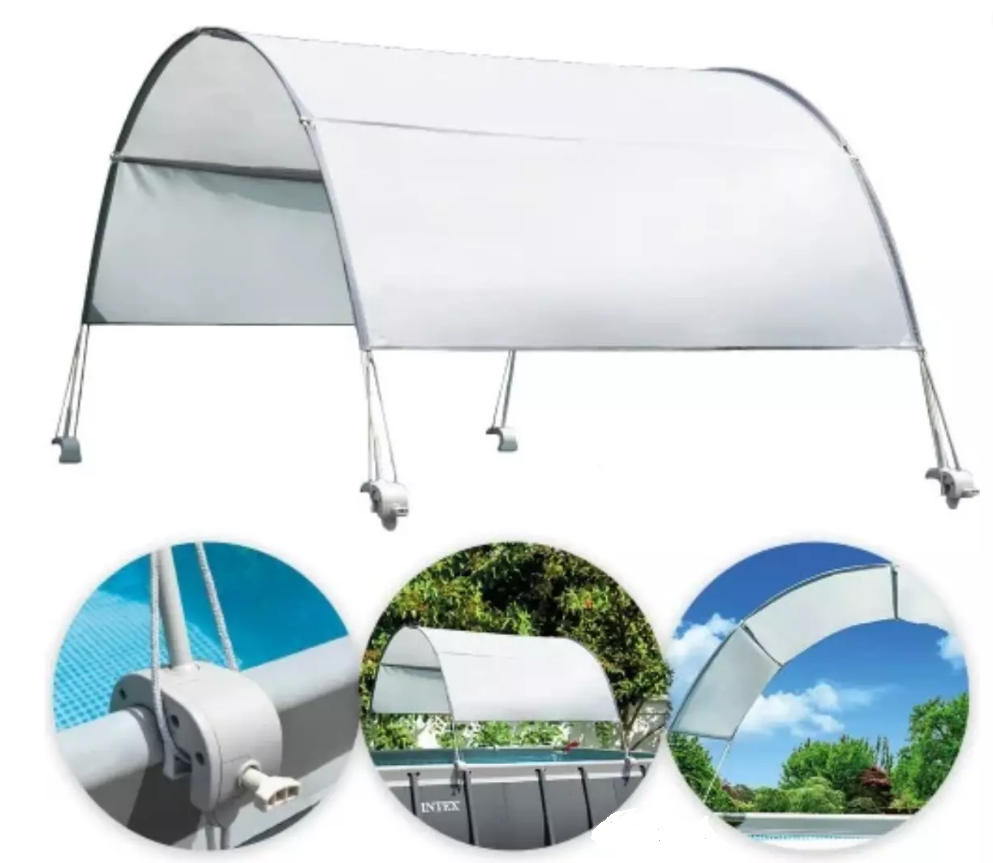 Grey Shadow Canopy For 9 And Smaller Rectangular Pools– COOLBABY