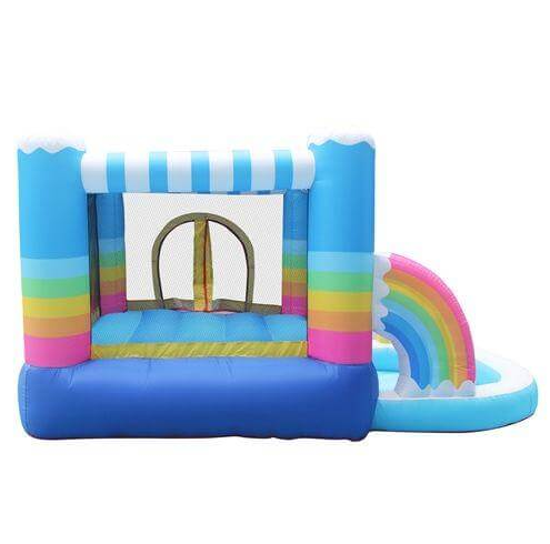 Inflatable Rainbow Bounce House With Built-In Ball Pit-Multi Color ...