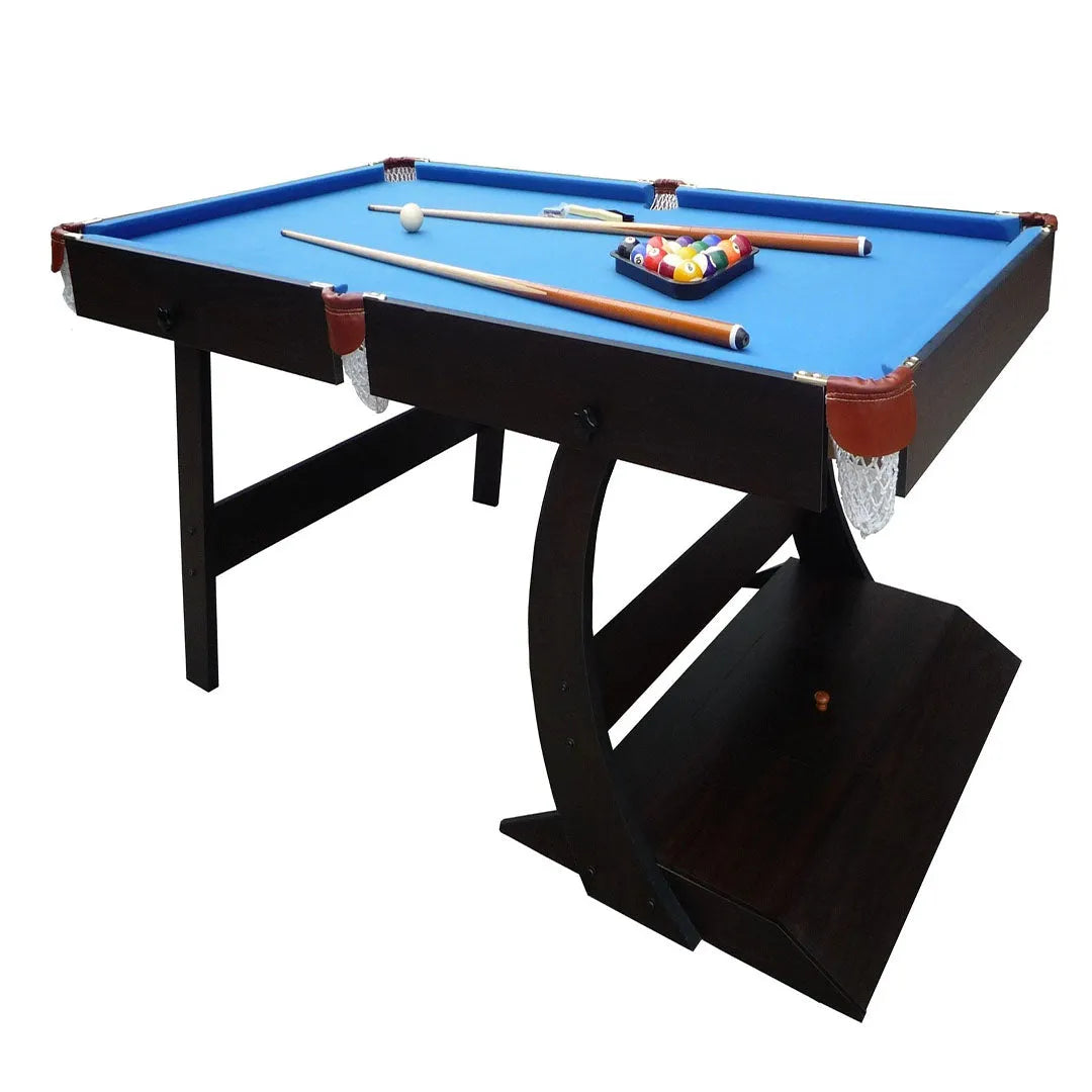 Space-Saving Foldable Billiard Table with Full Accessories | Compact F ...