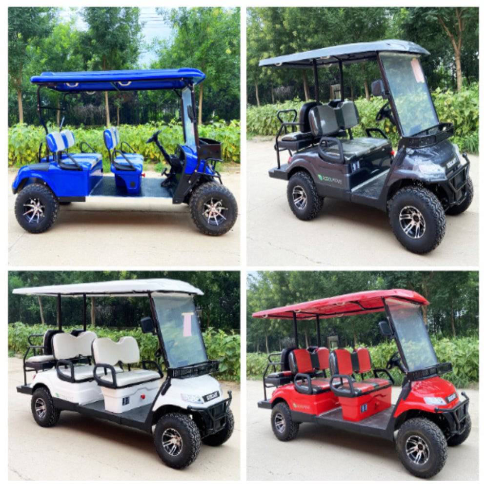 COOLBABY GRF03-4 Passenger LHX Off-Road Electric Golf Cart, Club Car f