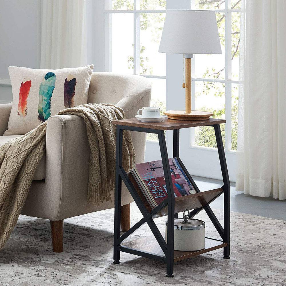 COOLBABY Multifunctional Bookshelf Floor Rack Oblique Coffee Table