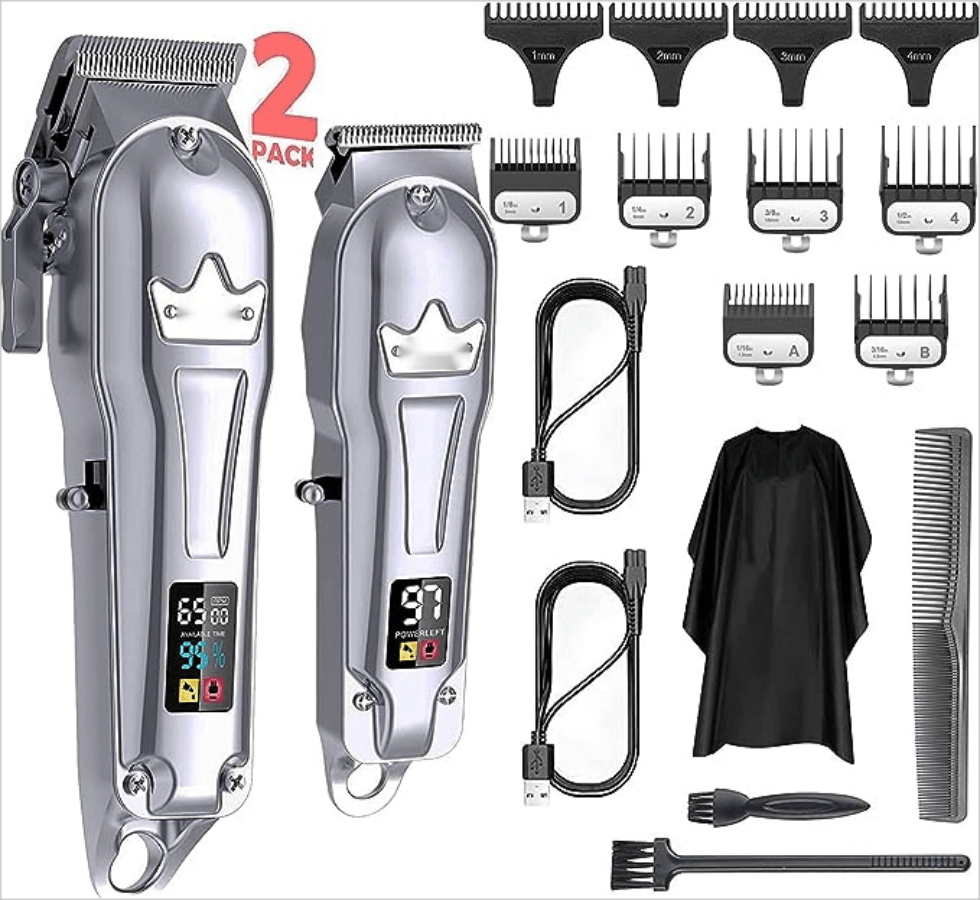 COOLBABY Professional Men's Hair Clipper Hair Cutting Kit And Zero Gap
