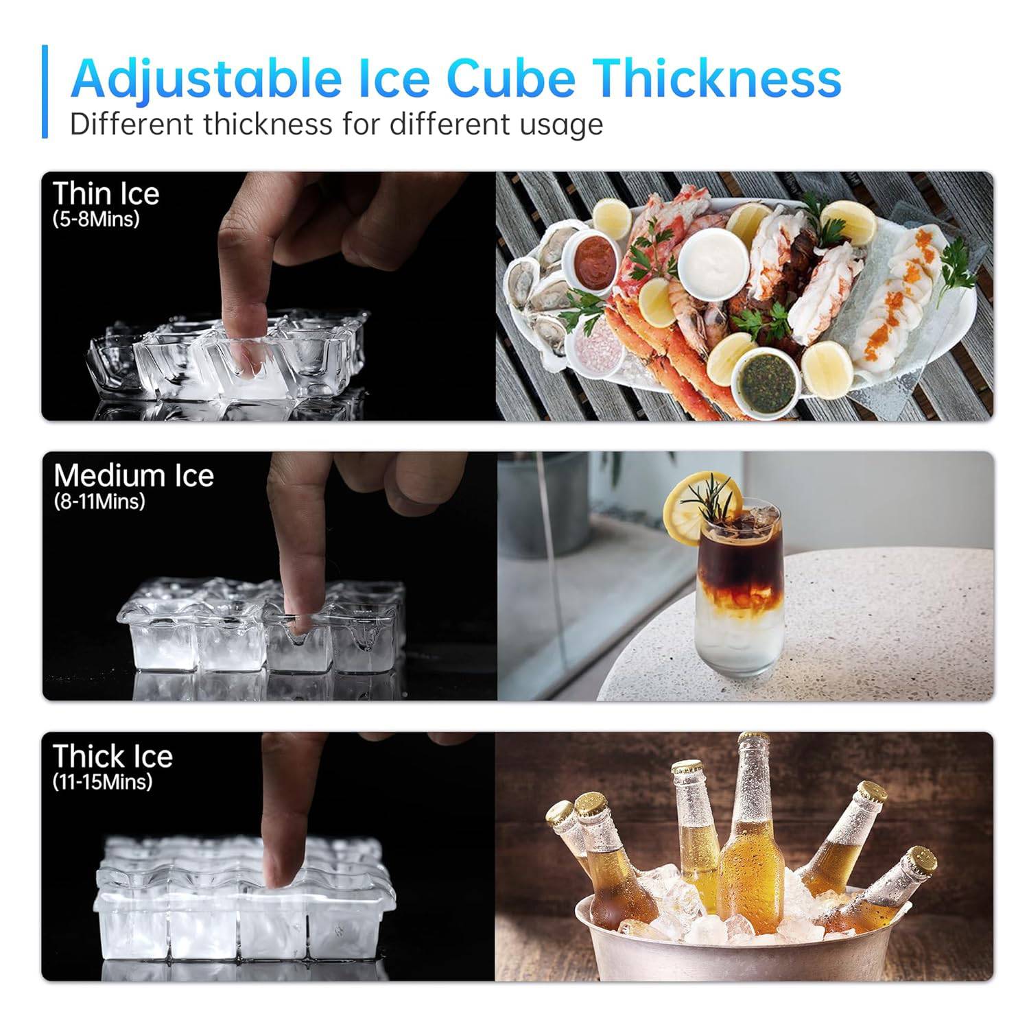 Wellcome split large commercial ice machine with daily output of 250/3 ...