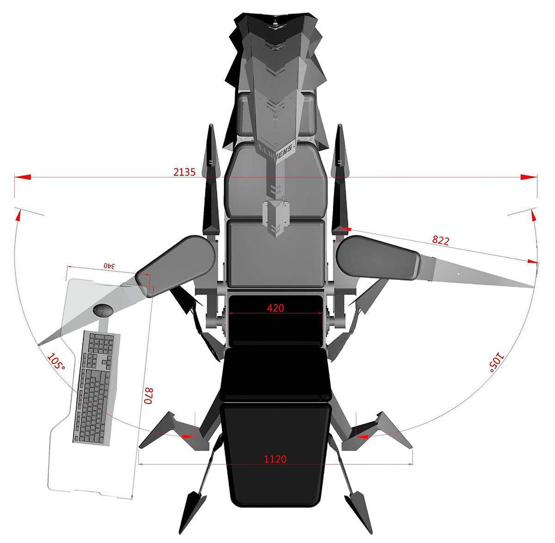 COOLBABY Zero Gravity Gaming Chair All In One Gaming Station