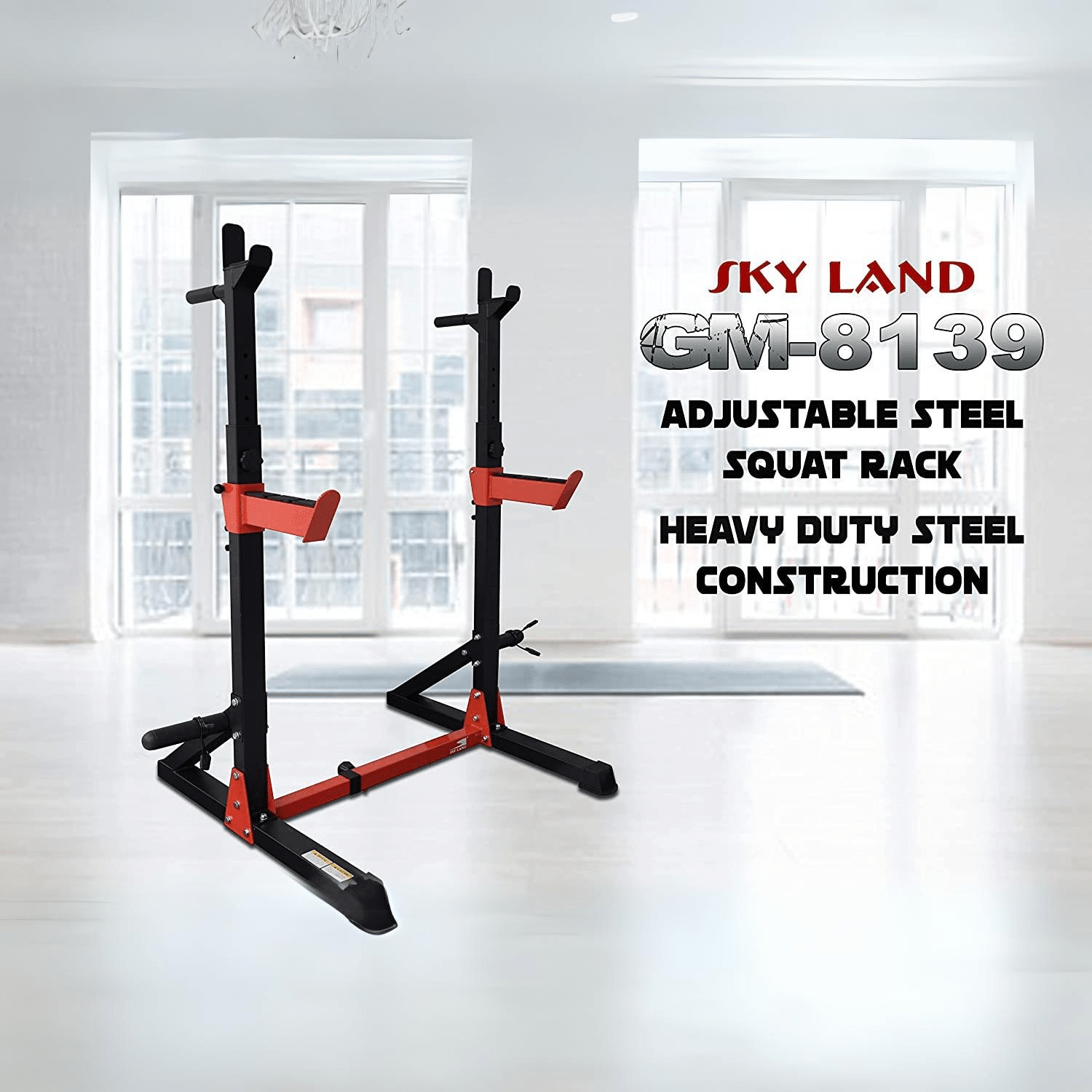 Heavy Duty Adjustable Steel Squat Rack -SKY LAND GM-8139– COOLBABY